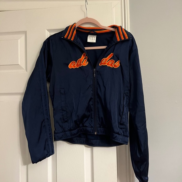 adidas | Jackets & Coats | Vintage Adidas 3 Stripe Retro Cursive Logo ...